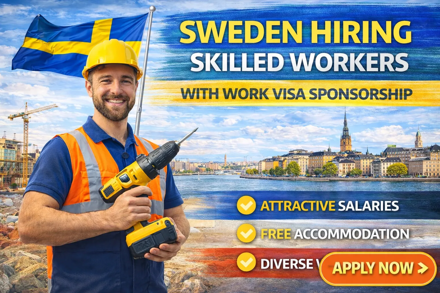Sweden Hiring Skilled Workers with Work Visa Sponsorship 2026 (SEK ...