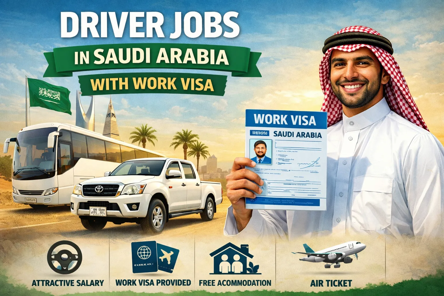 Driver Jobs in Saudi Arabia with Work Visa 2026