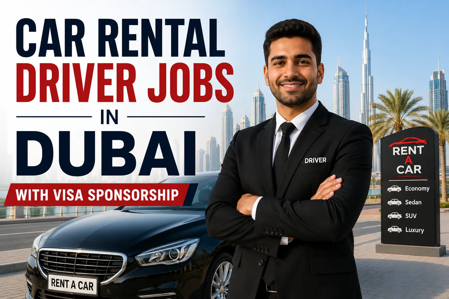 Car Rental Driver Jobs in Dubai with Visa Sponsorship 2026